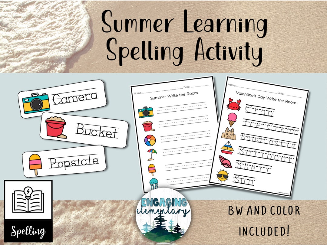 Summer Learning Activity for Kids to Practice Reading and Handwriting ...