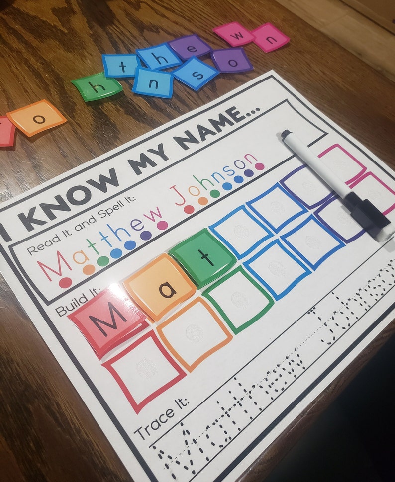 Learn to Write Name, First and Last Name Practice, Hands on Name ...