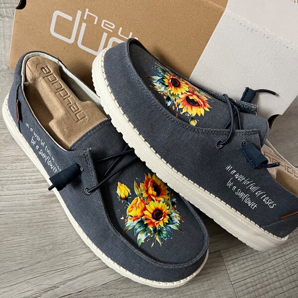 Sunflower Hey Dudes - Etsy