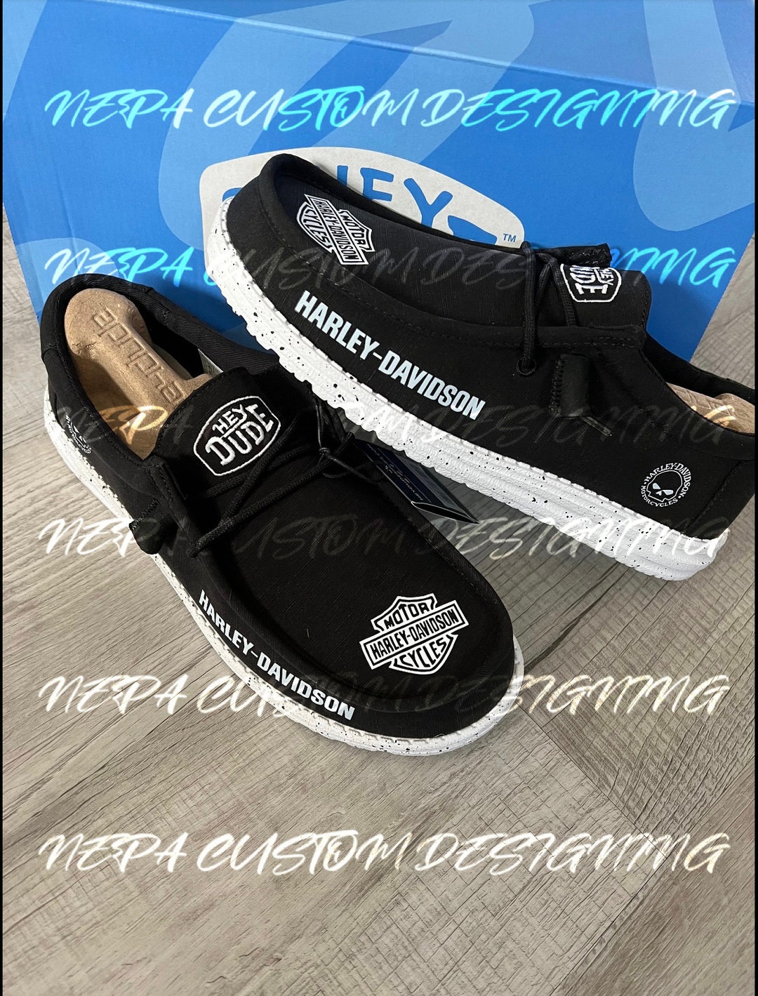 Custom Personalized Harley Davidson Hey Dudes - Etsy