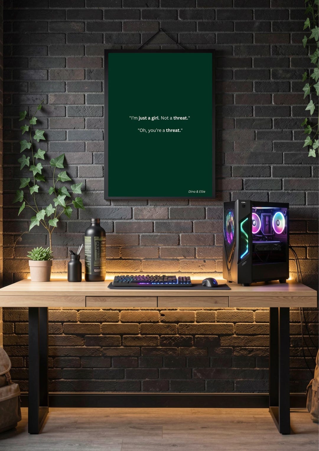 The Last of Us Part 2 Wall Art, Ellie and Dina Quote Poster, I'm Just a ...