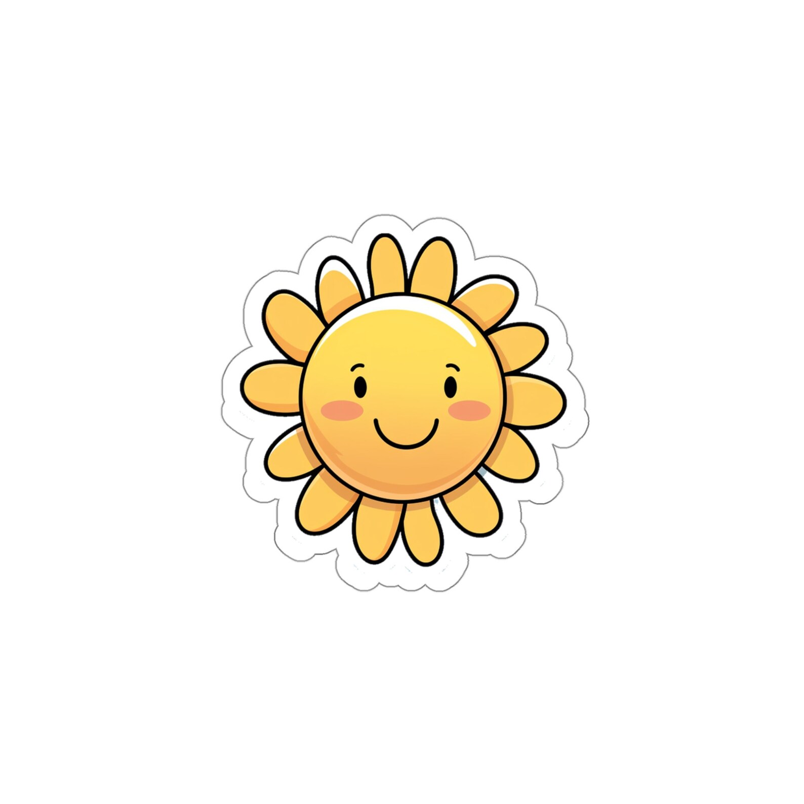 Smiling Sun Sticker - Etsy