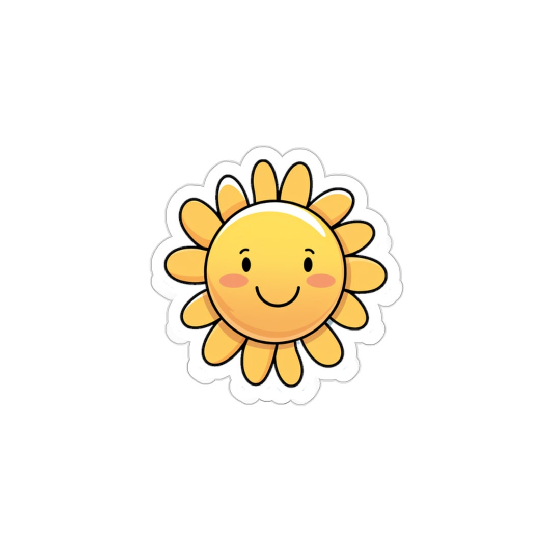Smiling Sun Sticker - Etsy