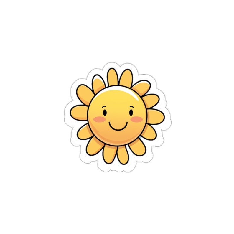Smiling Sun Sticker - Etsy