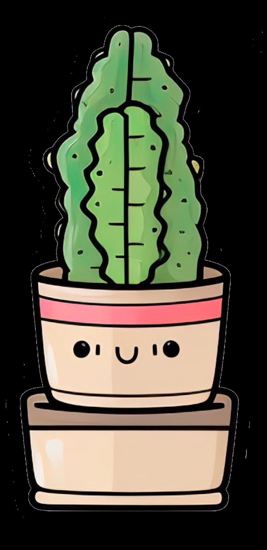 Cute Kawaii Plant Digital Stickers | Pre-cropped Digital Planner ...