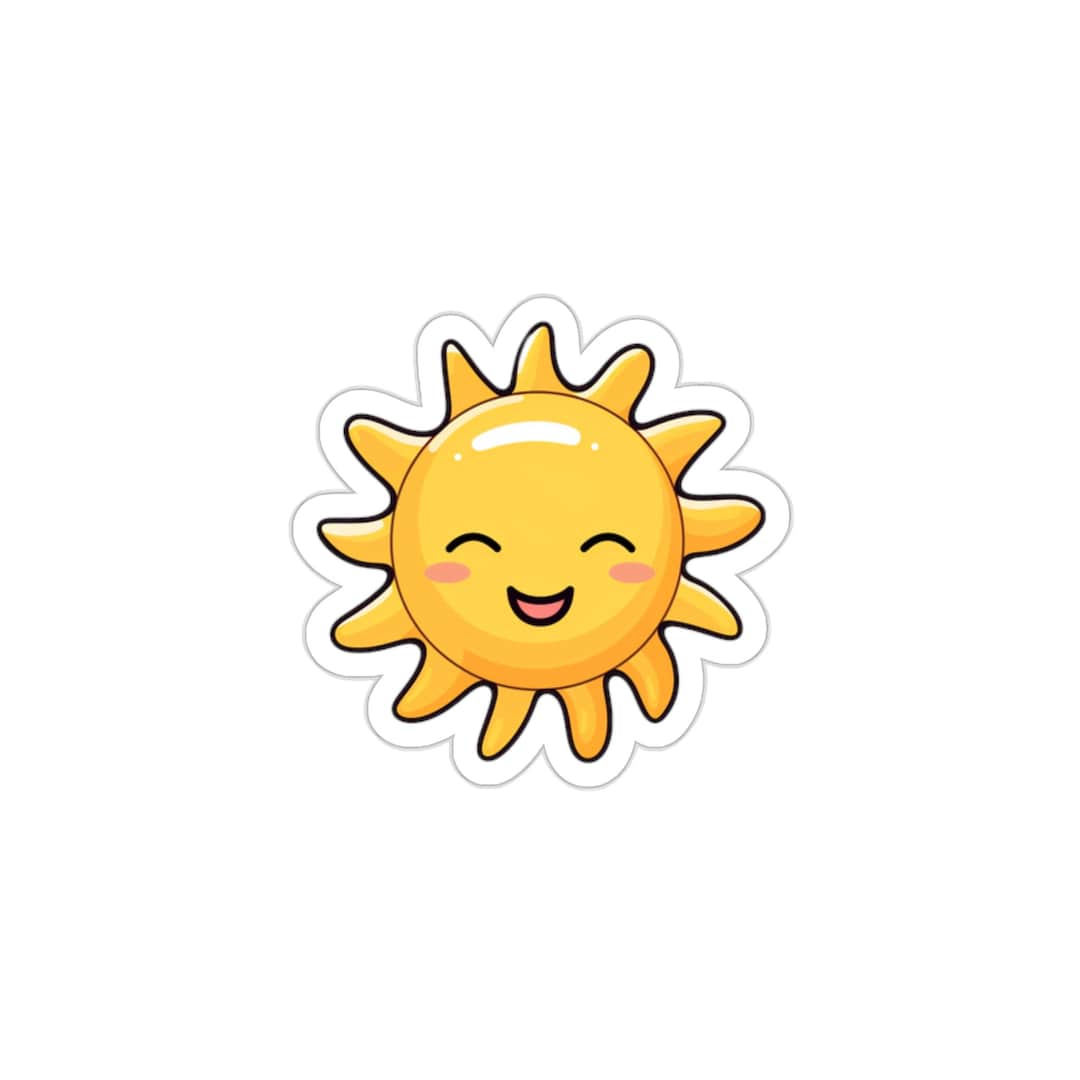 Smiling Sun Sticker - Etsy
