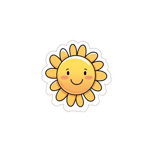 Smiling Sun Sticker - Etsy