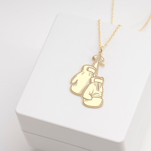 Boxing Gloves Necklace - Etsy