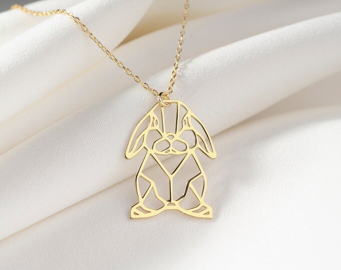 Easter Bunny Necklace Porcelain Rabbit Pendant Spring Has - Etsy