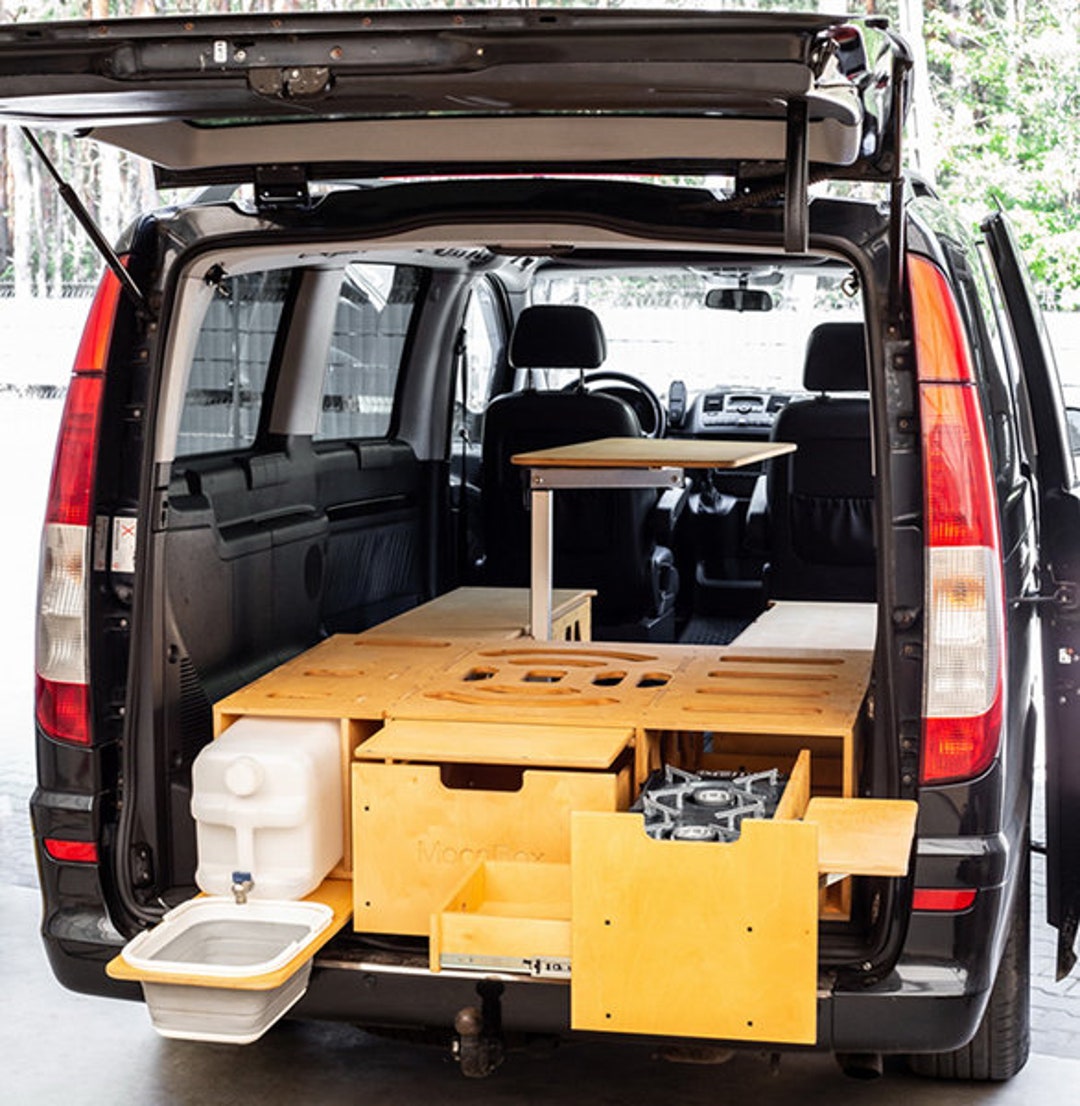 Moonbox Camping Box With Table Van/bus 119 Cm Modify Natural - Etsy