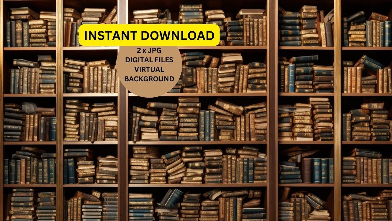 Old Books Scenery Zoom Virtual Meeting Background Backdrop - Etsy