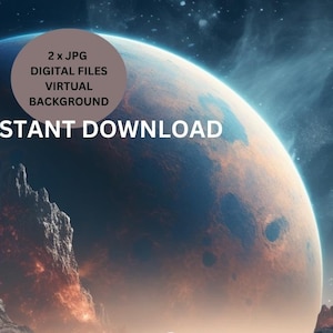 Outer Space Scene Zoom Virtual Meeting Background Backdrop Sci-fi ...