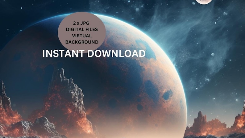 Outer Space Scene Zoom Virtual Meeting Background Backdrop Sci-fi ...