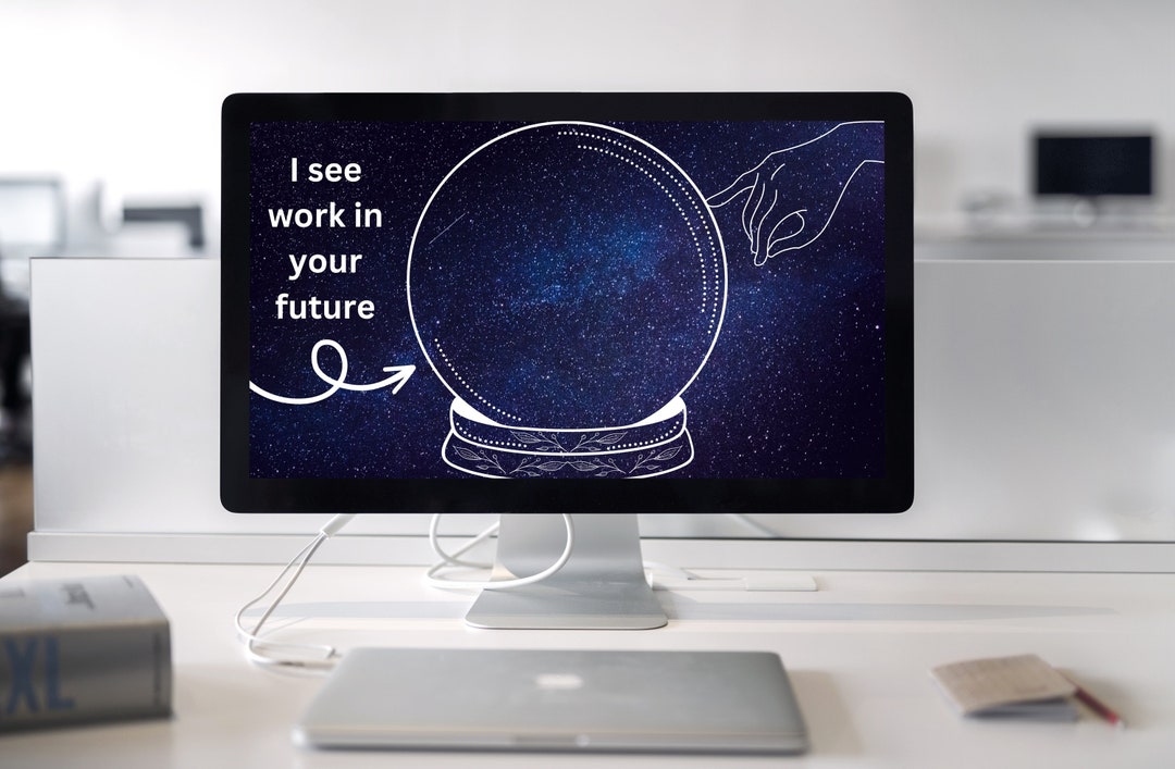 Crystal Ball Desktop Organizer Wallpaper, Digital Download PNG ...