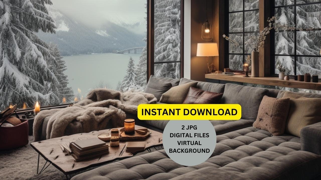 Christmas Scene Zoom Virtual Meeting Background Backdrop Photography ...