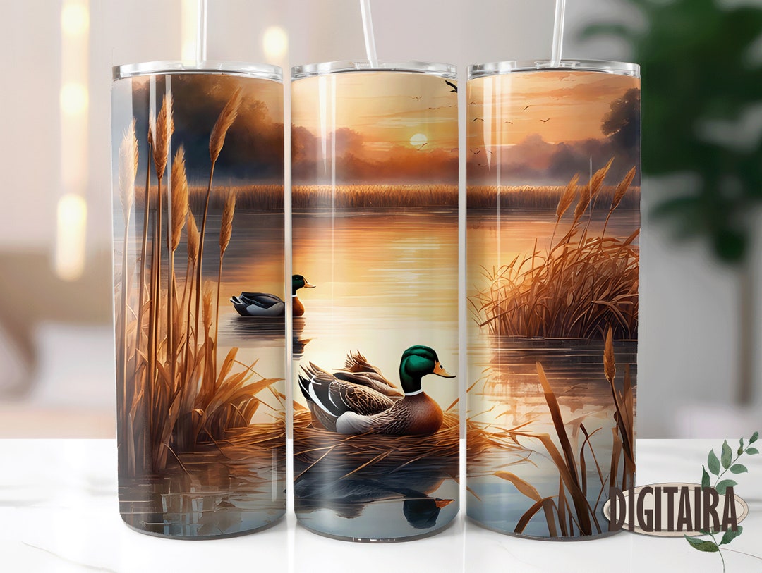 Sunset Ducks Tumbler Design, Landscape PNG Sublimation Designs ...