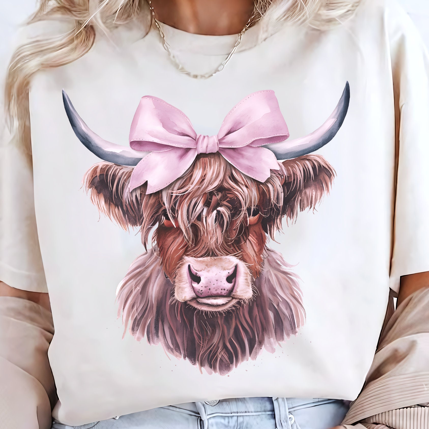 Highland Cow Coquette PNG, Bow PNG, Soft Girl Era Aesthetic Png ...