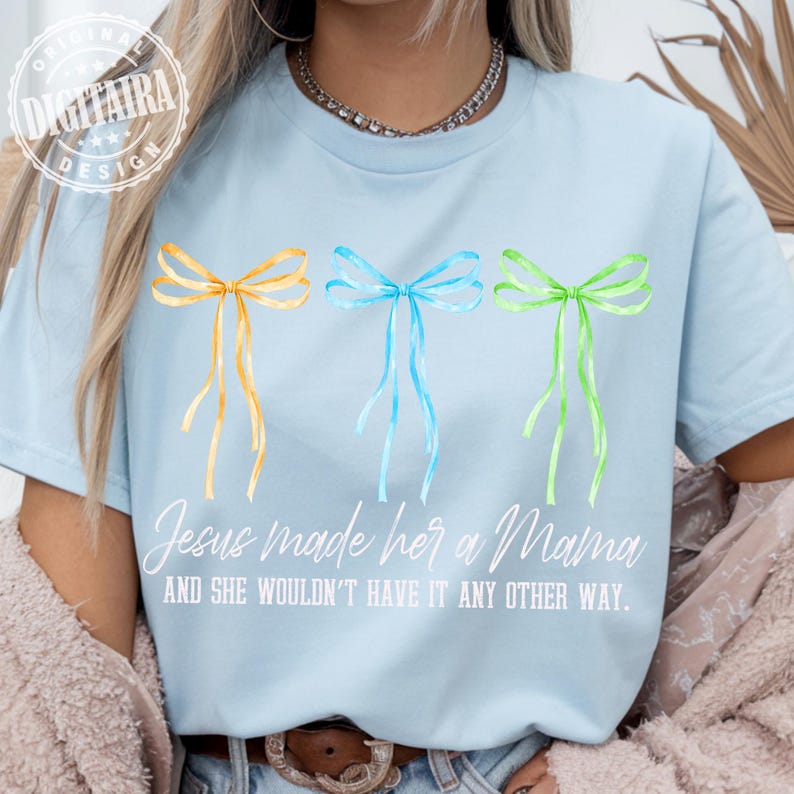Jesus Made Her a Mama Png, Trendy Mama Png, Neon Mama Png, Digital ...
