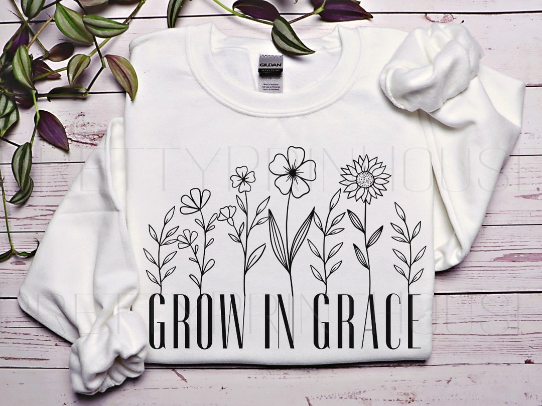 Grow in Grace SVG PNG PDF, Christian Svg, Religious Svg, Faith Svg ...