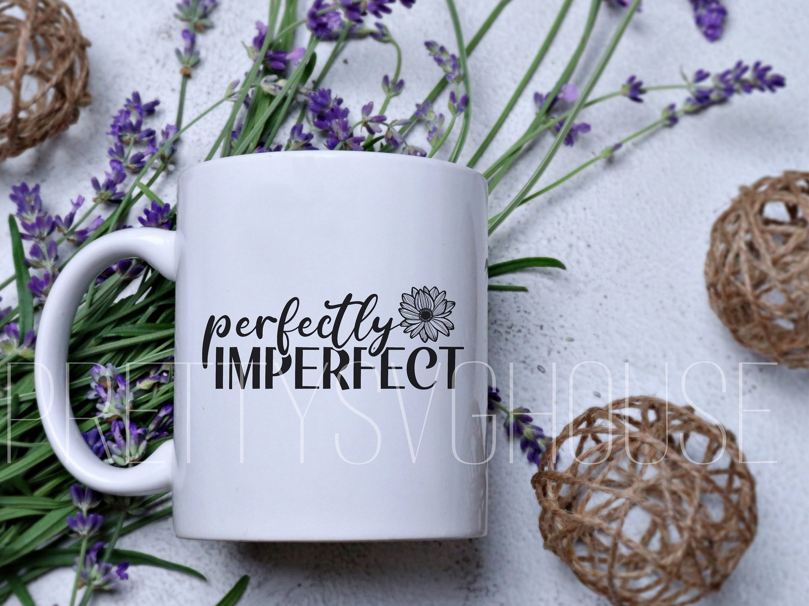 PERFECTLY IMPERFECT Flower Svg Png Digital Download Inspirational Quote ...