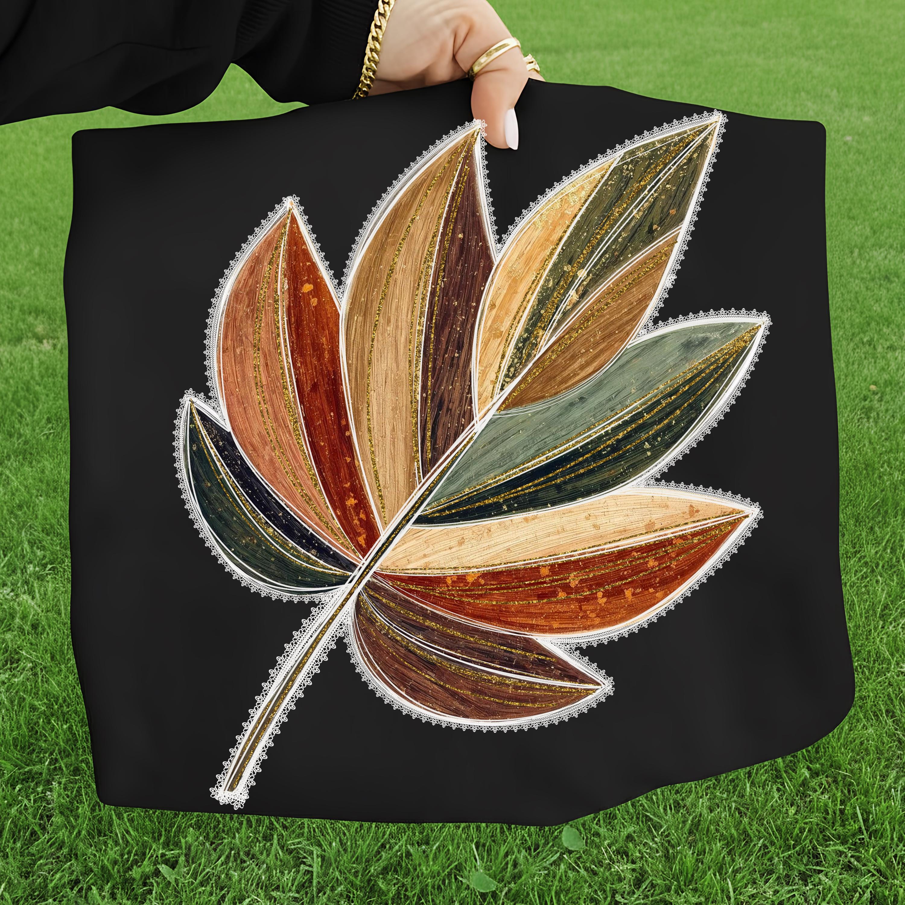 Fall Leaf Png, Brushstroke Fall Png,hand-painted Fall Leaf Design ...