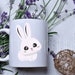 Bunny SVG Cute Sitting Rabbit Outline Cut File for Cricut Silhouette ...