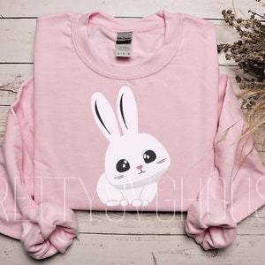 Bunny SVG Cute Sitting Rabbit Outline Cut File for Cricut Silhouette ...