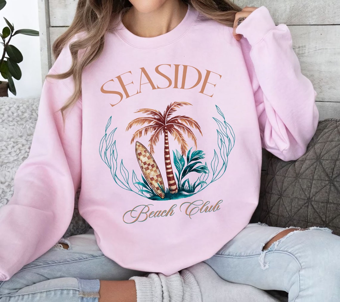 Seaside PNG, Beach Club Png, Summer Png, Social Club Png, Retro Summer ...