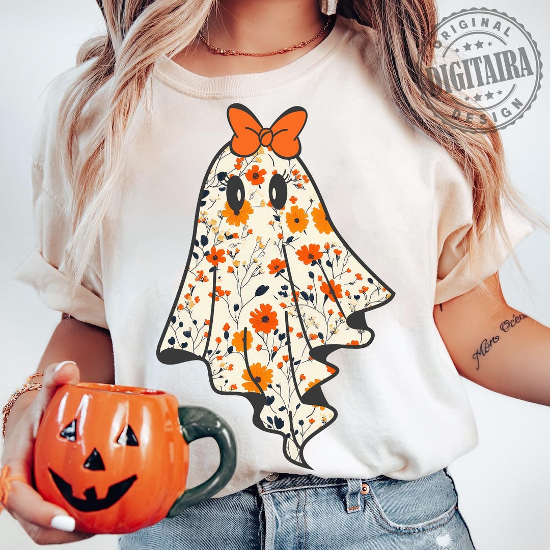 Preppy Ghost Png, Cute Ghost Png, Coquette Halloween Design, Ghost Bow ...