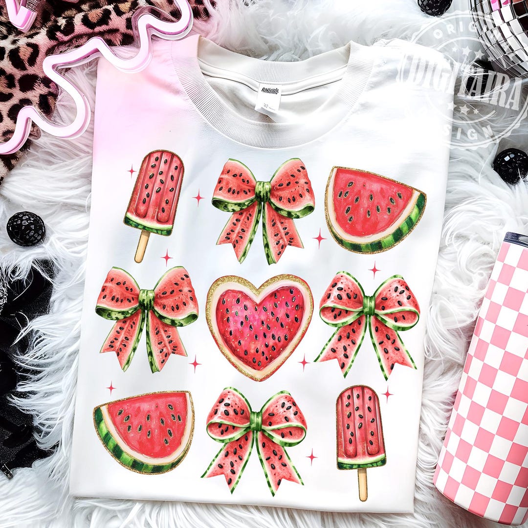 Coquette Watermelon PNG, Preppy Summer Png, Summer Watermelon PNG ...