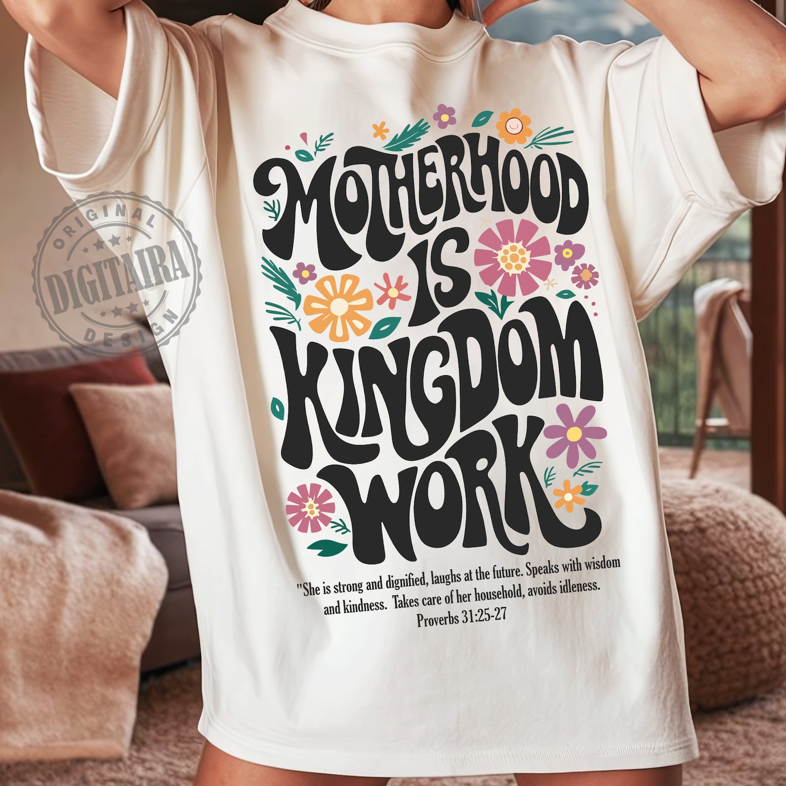 Christian Mom Png,motherhood is Kingdom Work Shirt Png,retro Christian ...