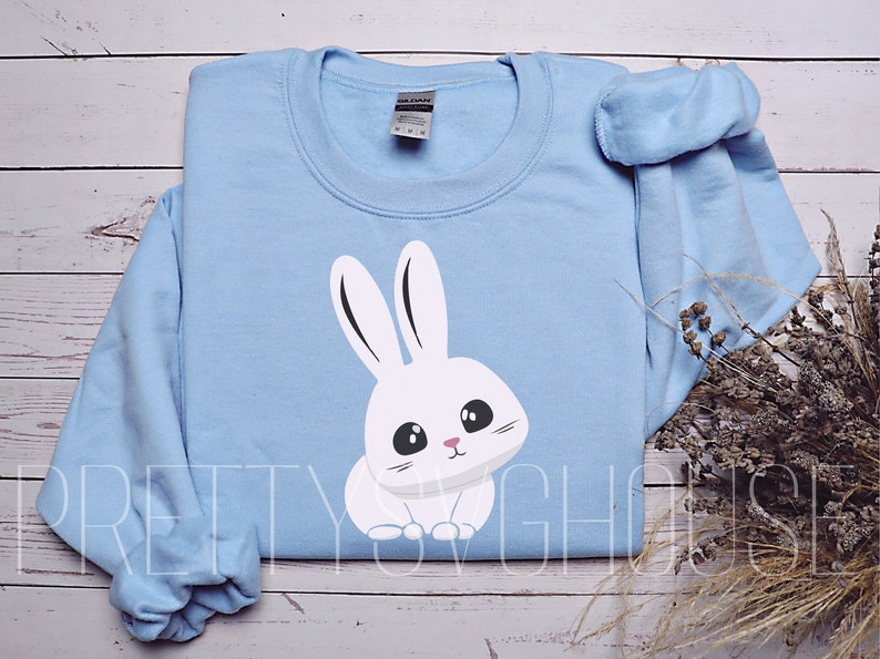 Bunny SVG Cute Sitting Rabbit Outline Cut File for Cricut Silhouette ...