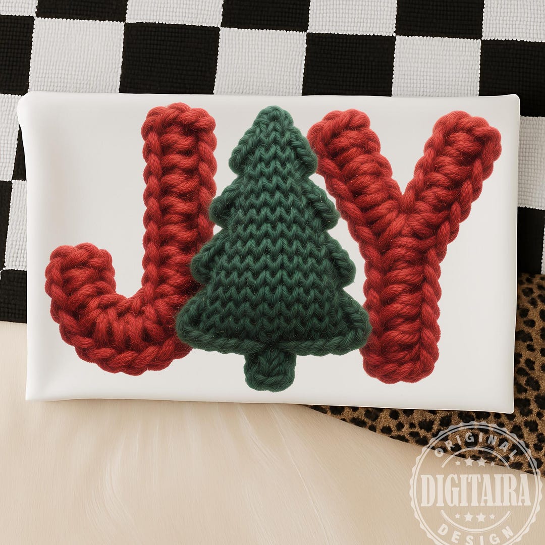 Joy Yarn PNG, Merry Christmas PNG, Faux Yarn PNG, Christmas Realistic ...