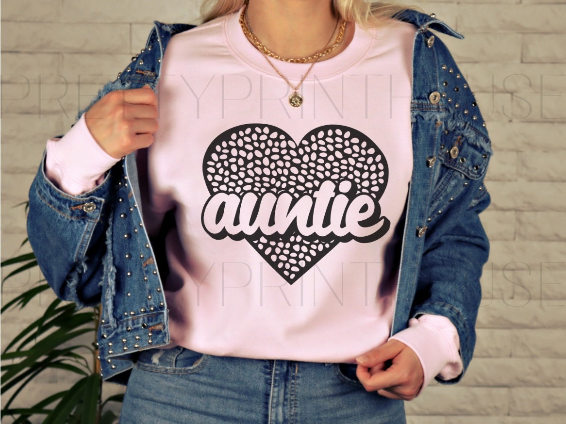 Auntie HEART SVG Auntie Cut File Aunt Svg Best Auntie Svg One Loved ...