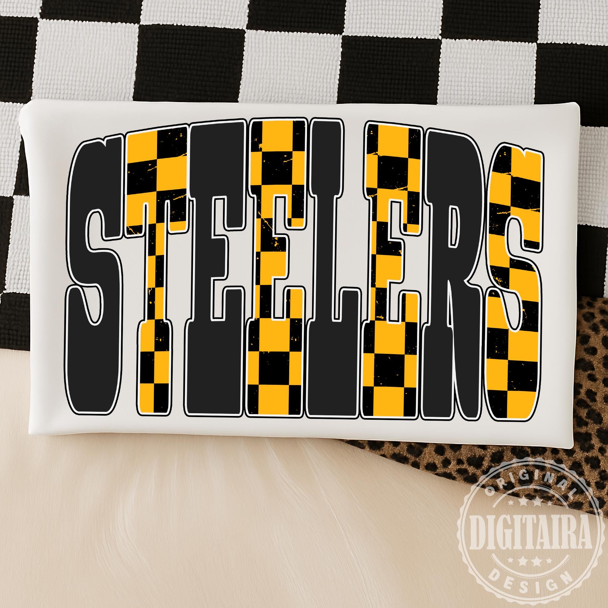 Steelers Png, Checkered Png, Retro Steelers Sublimation,game Day Png ...
