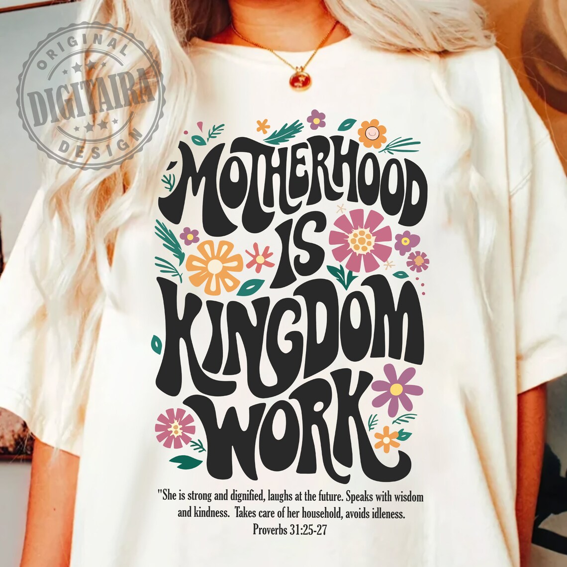 Christian Mom Png,motherhood is Kingdom Work Shirt Png,retro Christian ...