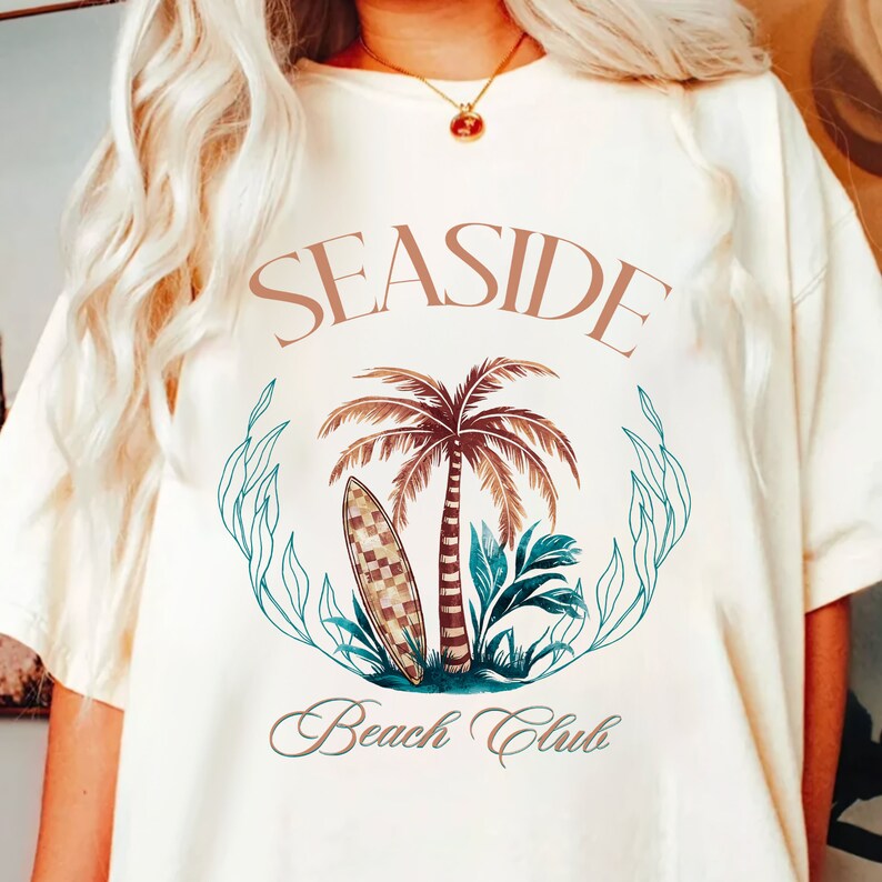 Seaside PNG, Beach Club Png, Summer Png, Social Club Png, Retro Summer ...