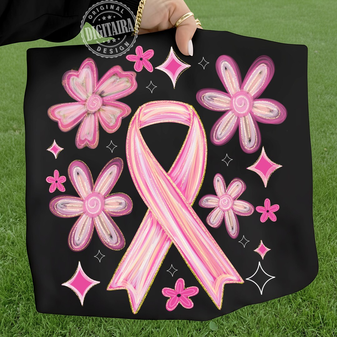 Preppy Fight Coquette PNG, Breast Cancer Awareness PNG, Pink Ribbon Bow ...