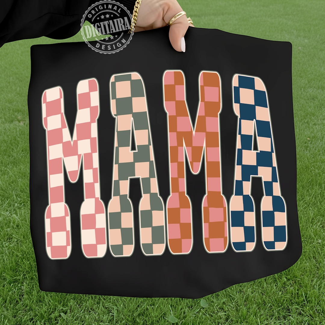 Mama Png, Checkered Mama Png, Retro Mama Png,neutral Png Design Mothers ...