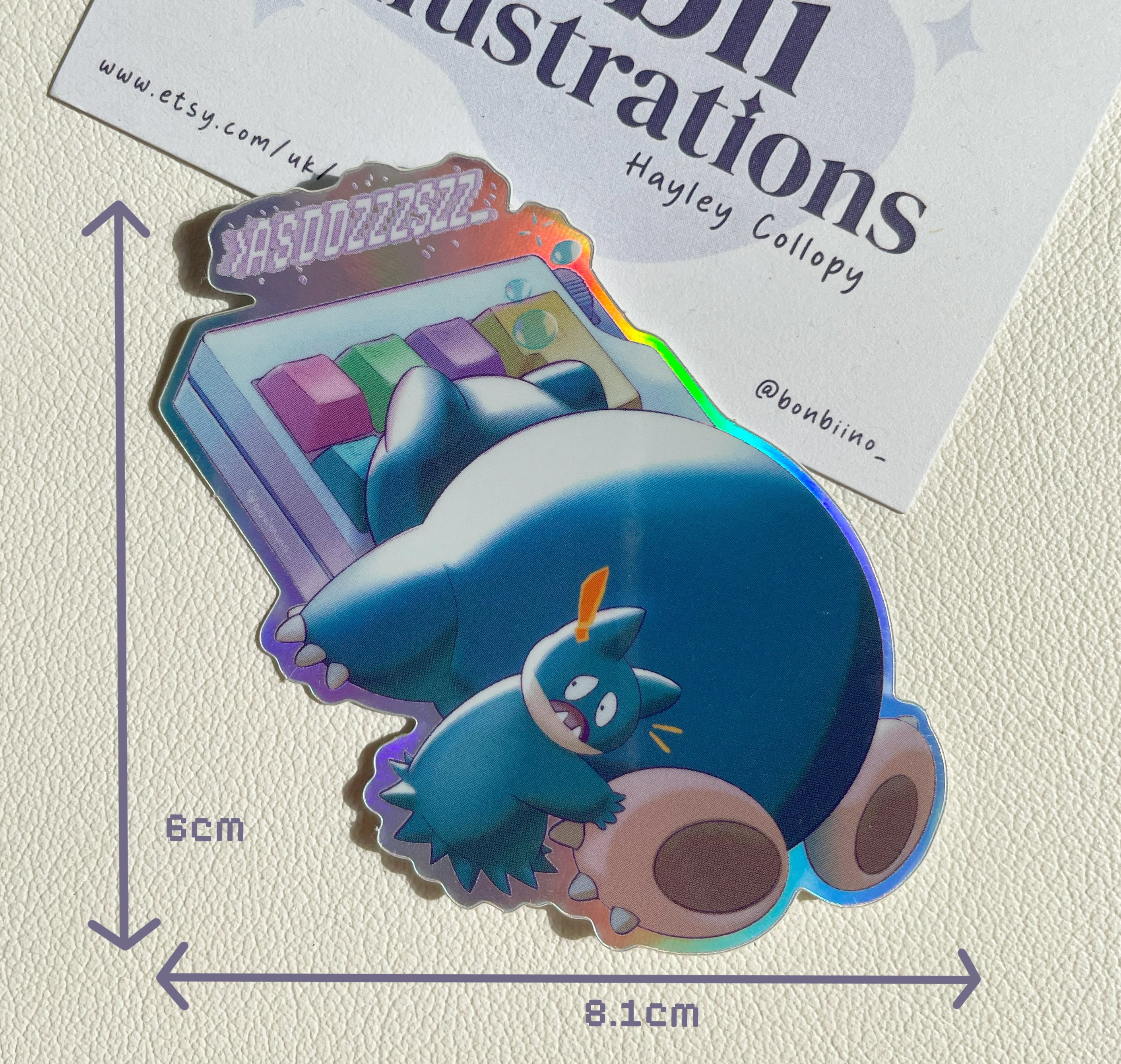 Pokémon Vinyl Holographic Snorlax X Munchlax Keyboard Sticker - Etsy
