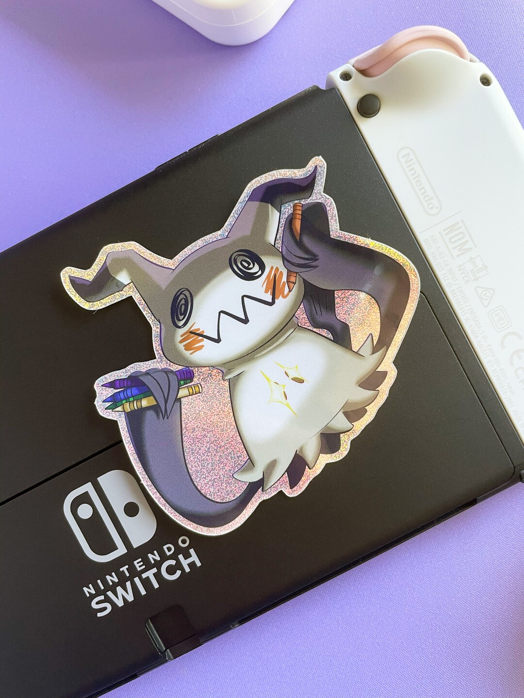 LIMITED EDITION Pokémon Vinyl Holographic Mimikyu Nintendo Sticker - Etsy