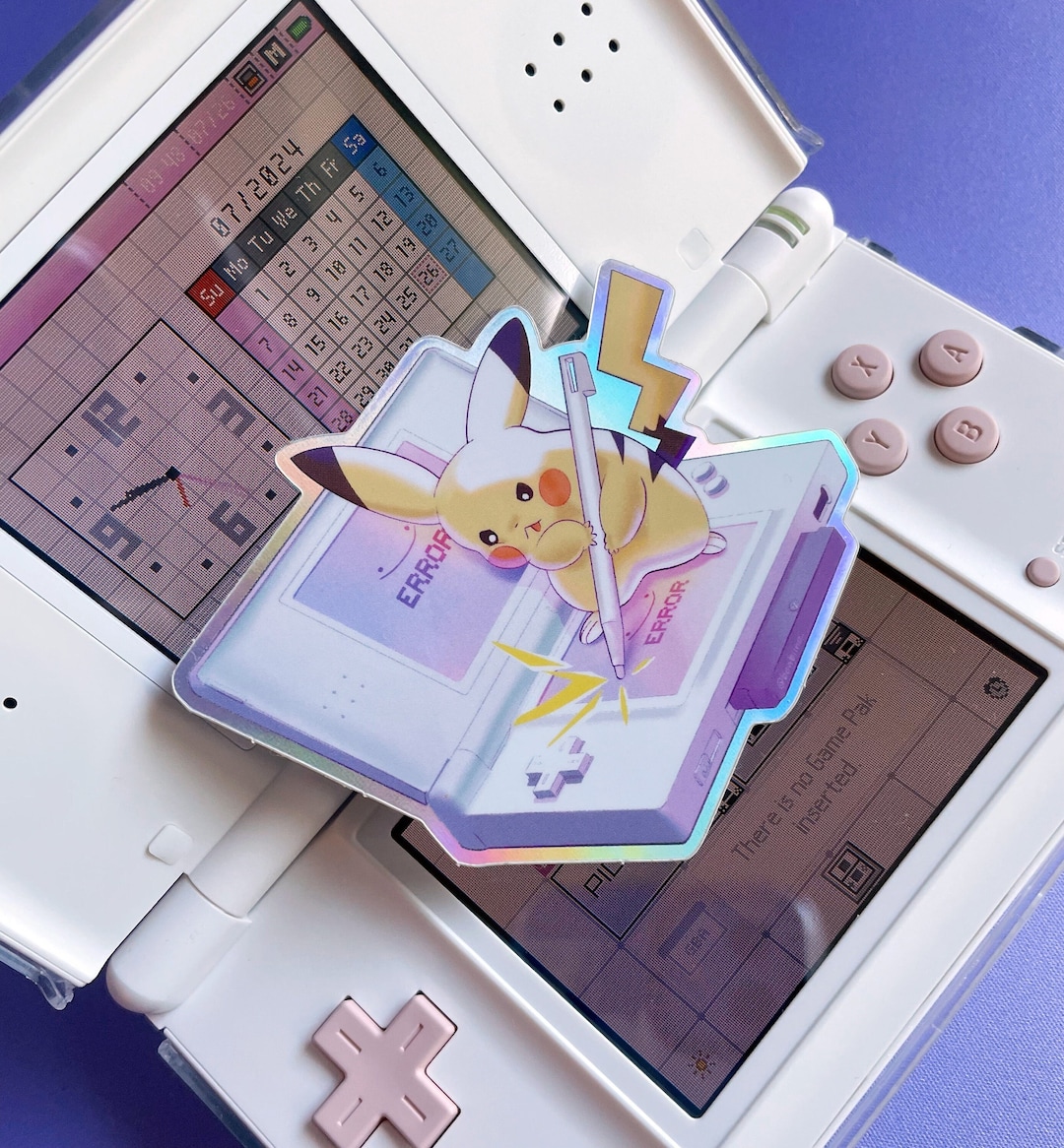 Pokémon Vinyl Holographic Pikachu X Ditto Nintendo DS Sticker - Etsy