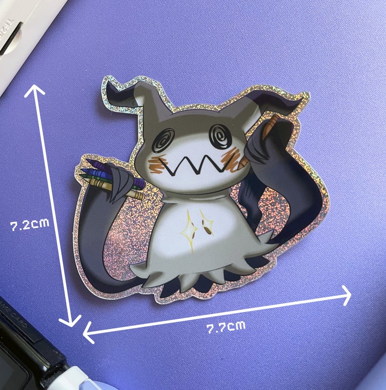 LIMITED EDITION Pokémon Vinyl Holographic Mimikyu Nintendo Sticker - Etsy