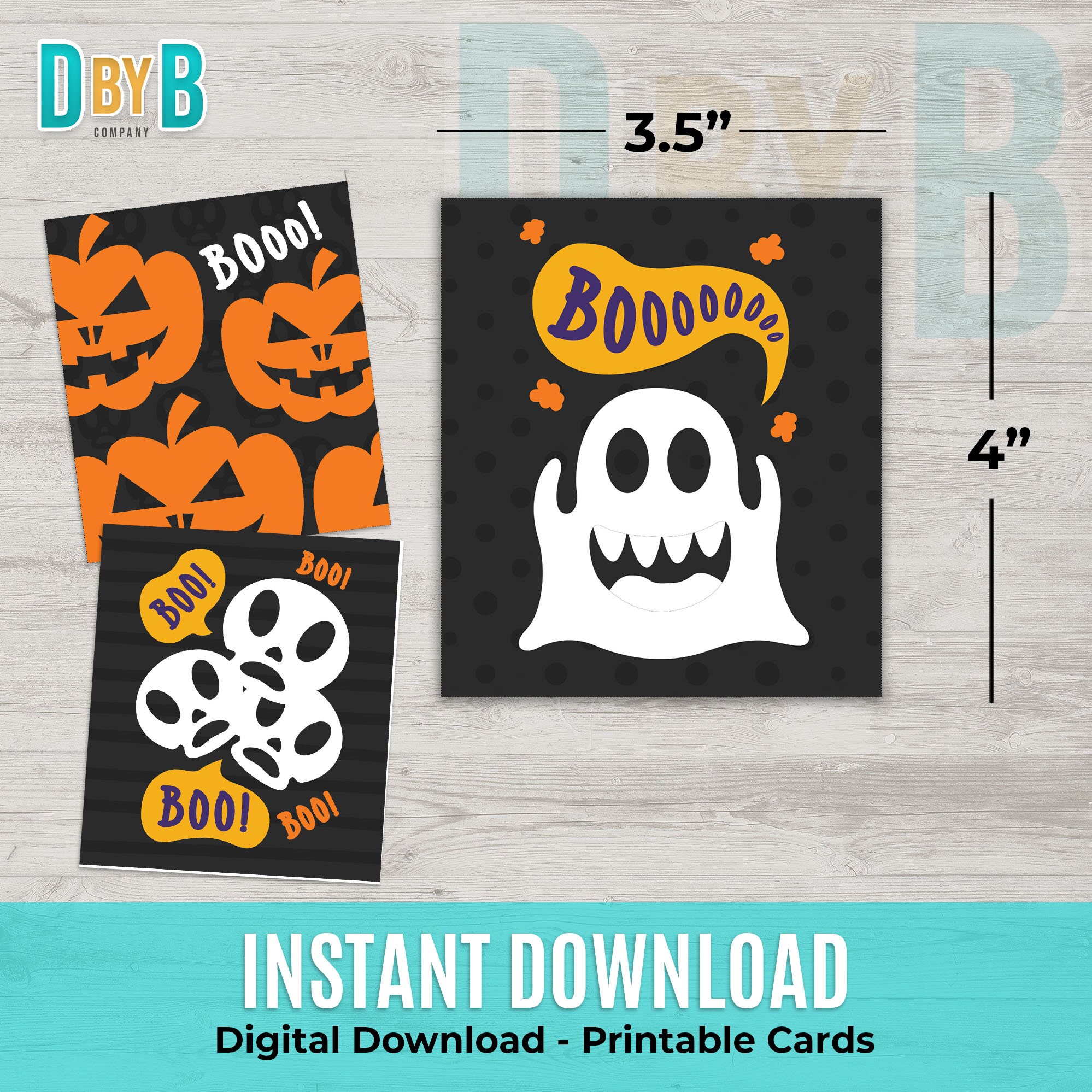 Printable Spooky Halloween Cards, School Kids Halloween Cards, Scary ...