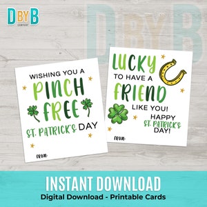 St. Patrick's Day Printable Cards - Etsy