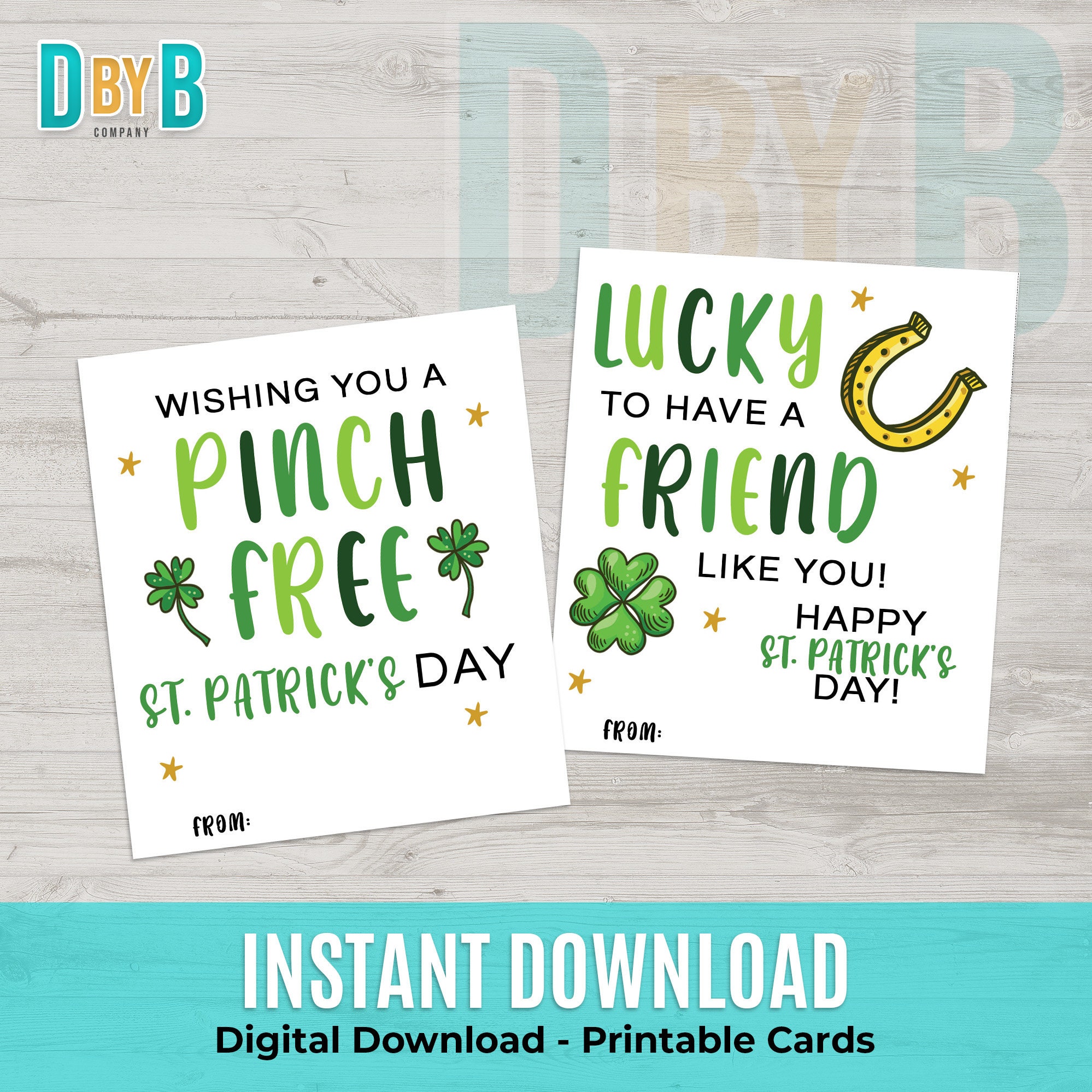St. Patrick's Day Printable Cards - Etsy