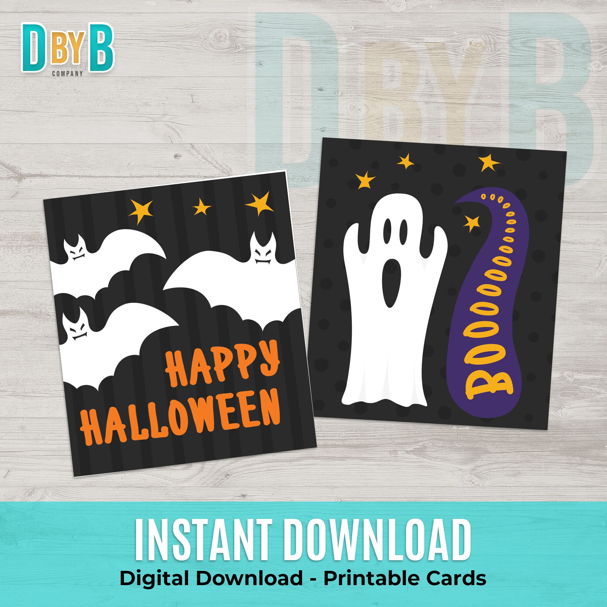 Printable Spooky Halloween Cards, School Kids Halloween Cards, Scary ...