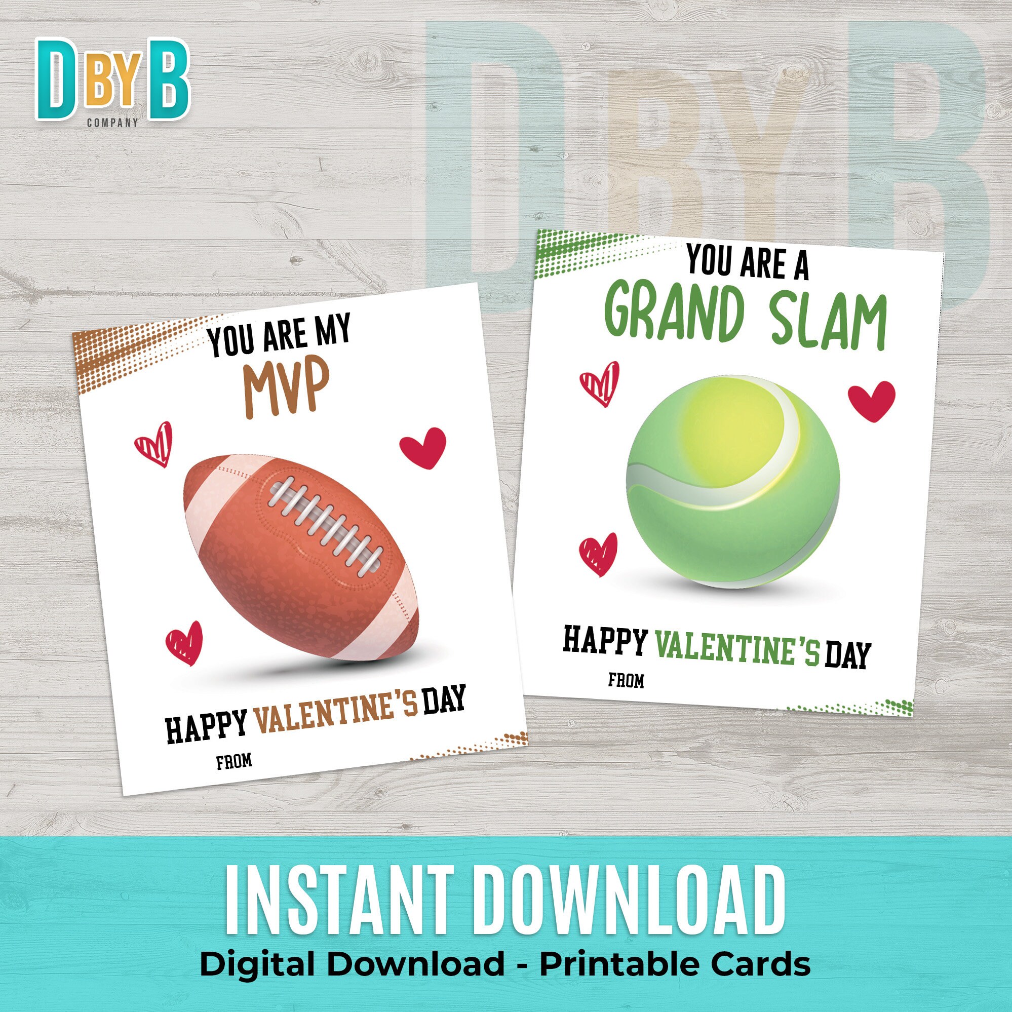 All Star Sports Valentines Day Printable Cards - Etsy