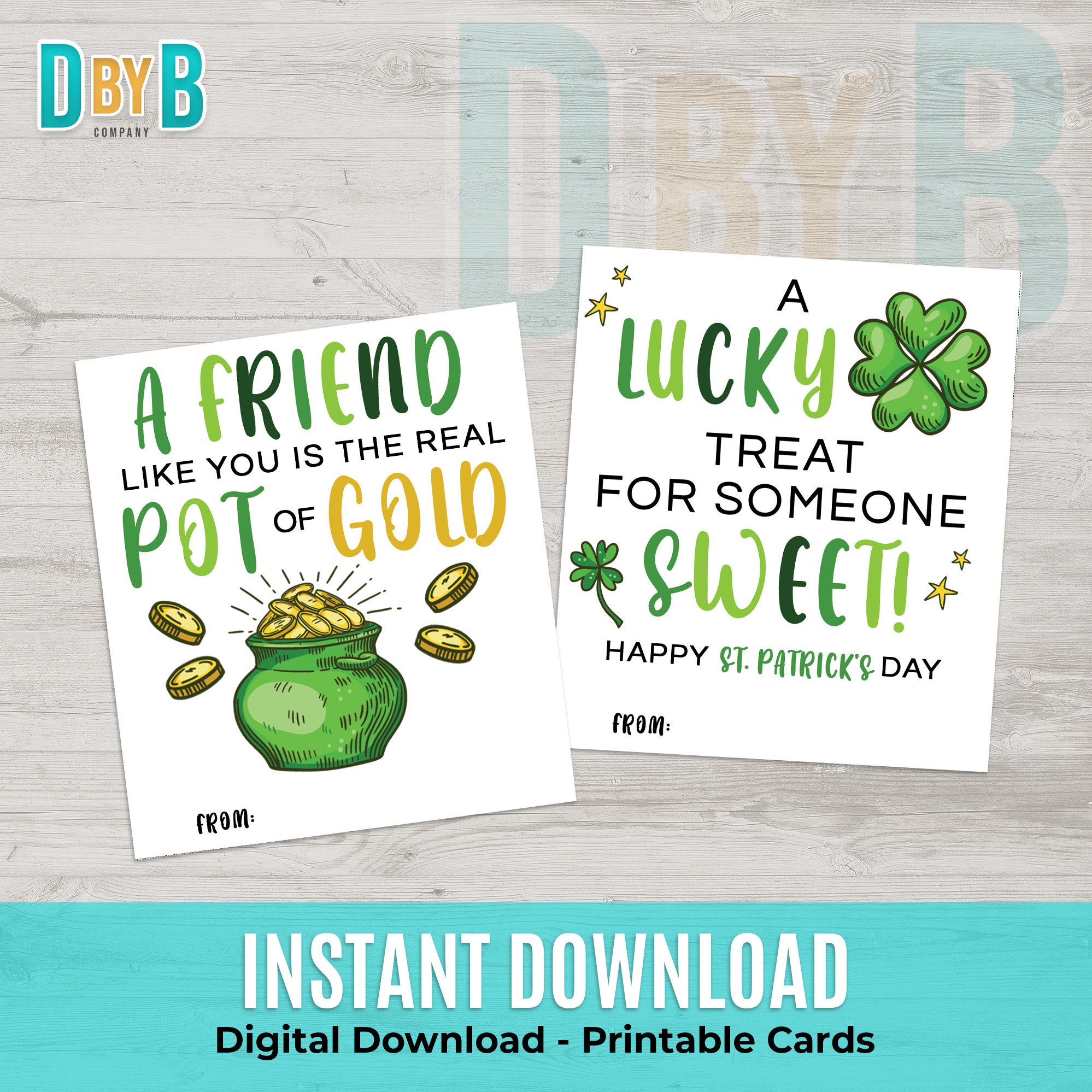 St. Patrick's Day Printable Cards - Etsy