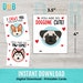 Puppy Dog Valentines Day Printable Cards - Etsy
